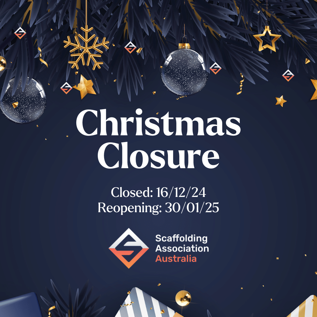 Christmas Closure - Scaffolding Association Australia